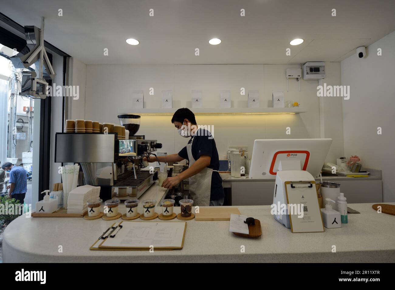 Coffee shop interior barista hi-res stock photography and images - Alamy