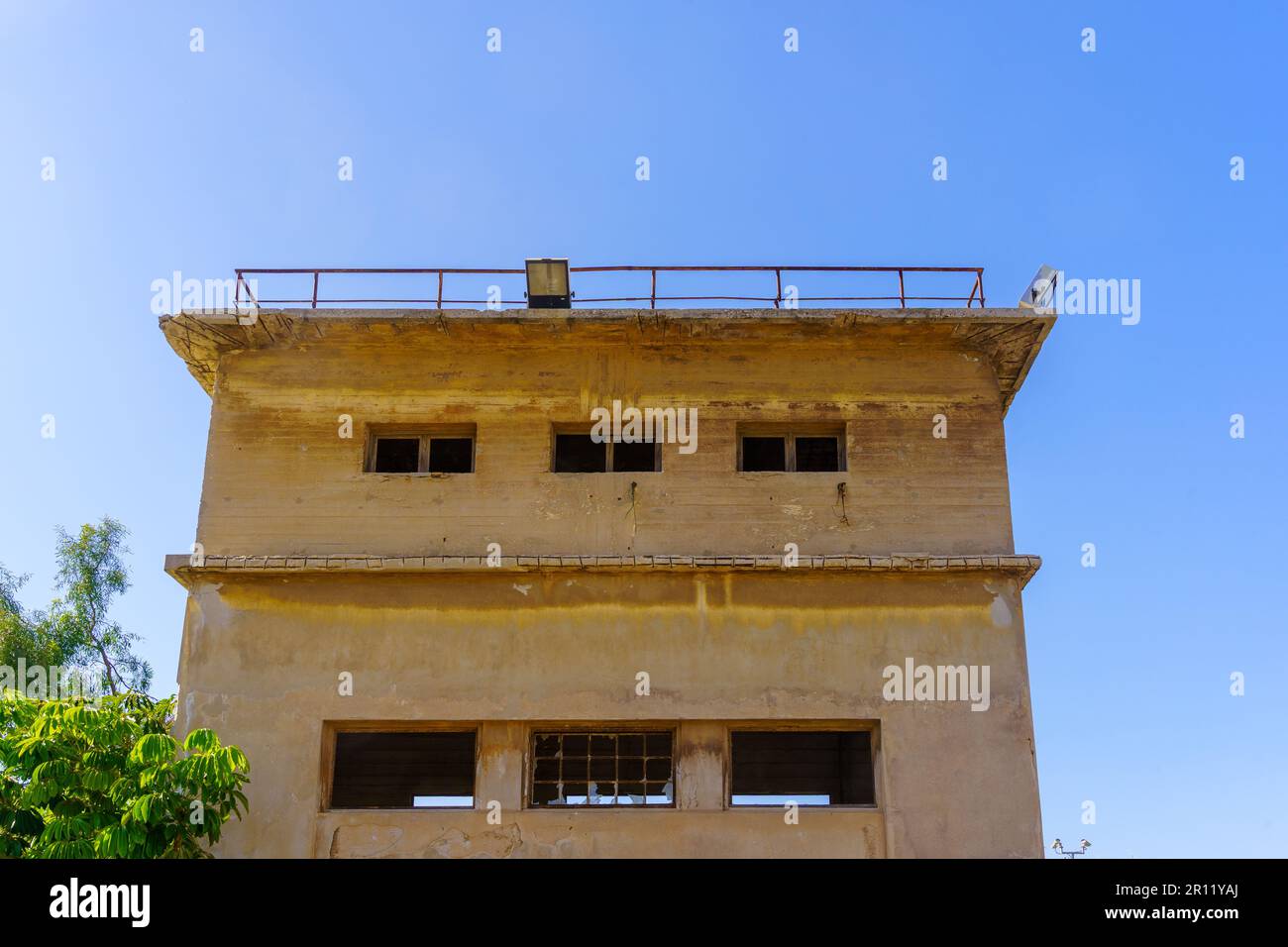 View of an old building, in the historic power station compound, Haifa ...