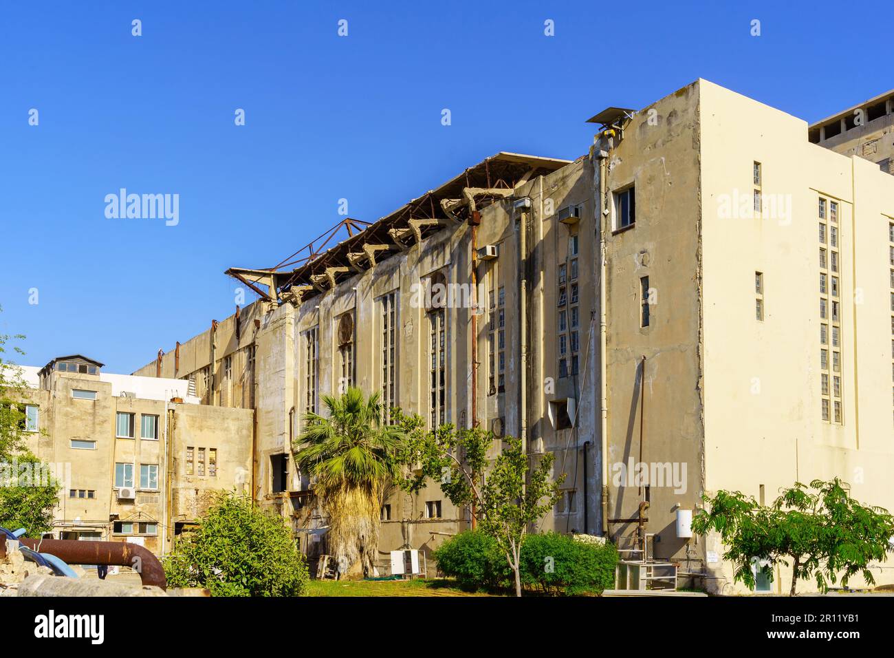 View of old power station buildings, in the historic power station ...
