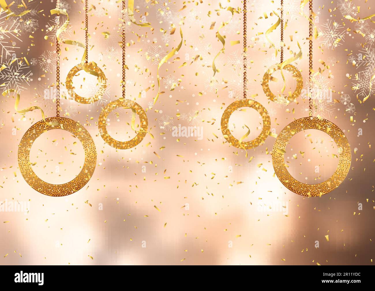 Gold streamers Stock Vector Images - Alamy
