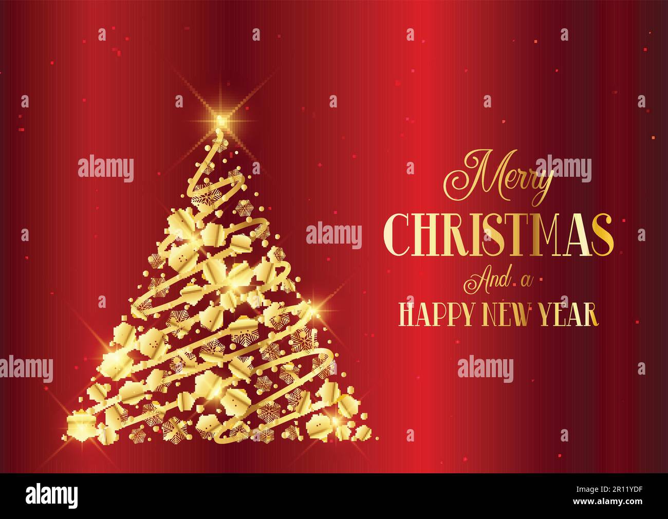 Christmas background with gold tree design Stock Vector Image & Art - Alamy