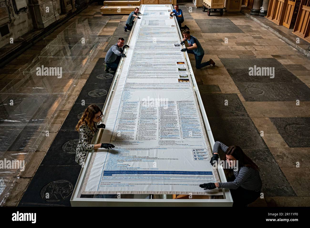 Salisbury cathedral staff make final checks to artist Cornelia Parker's ...