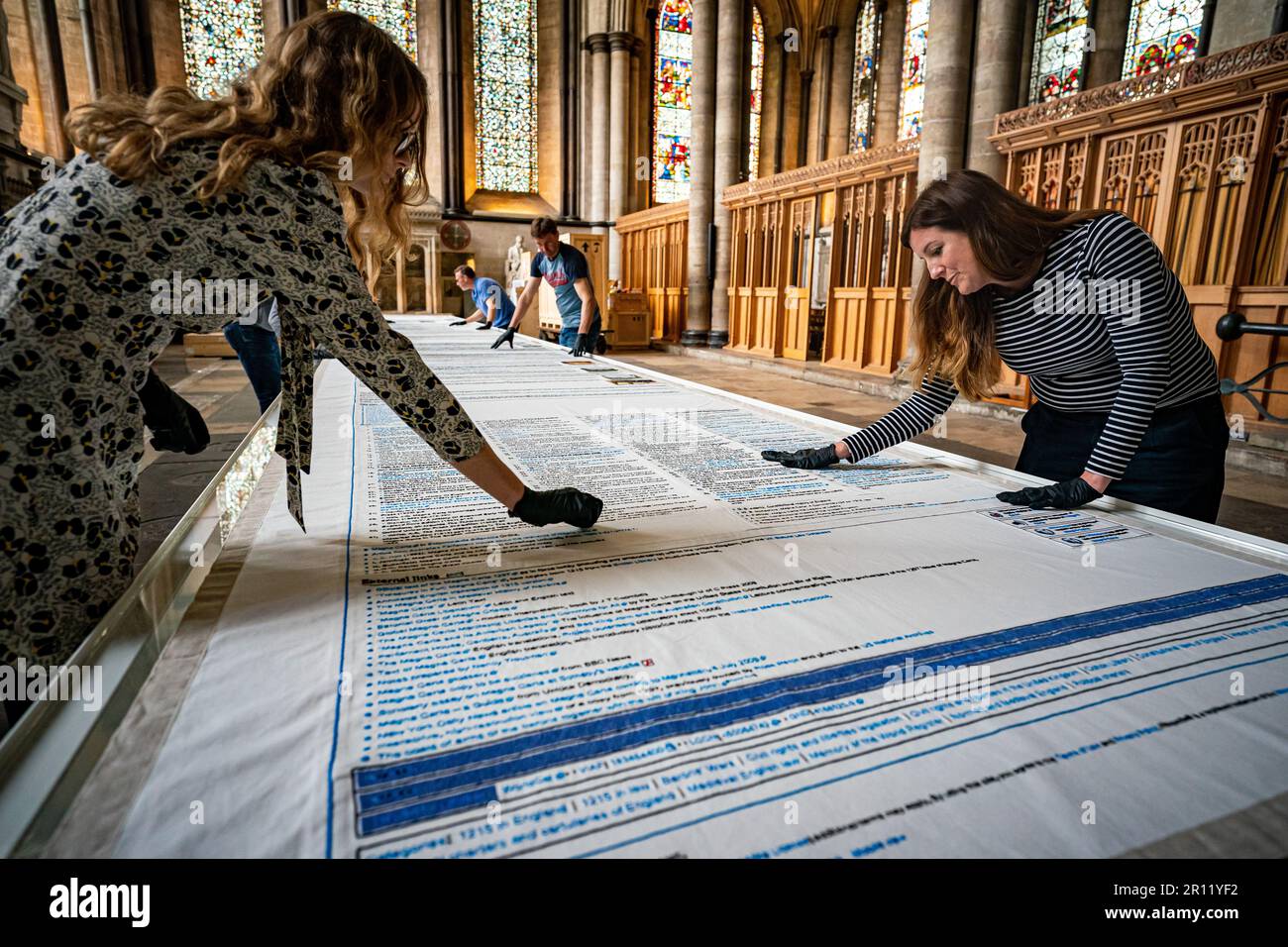 Salisbury cathedral staff make final checks to artist Cornelia Parker's ...