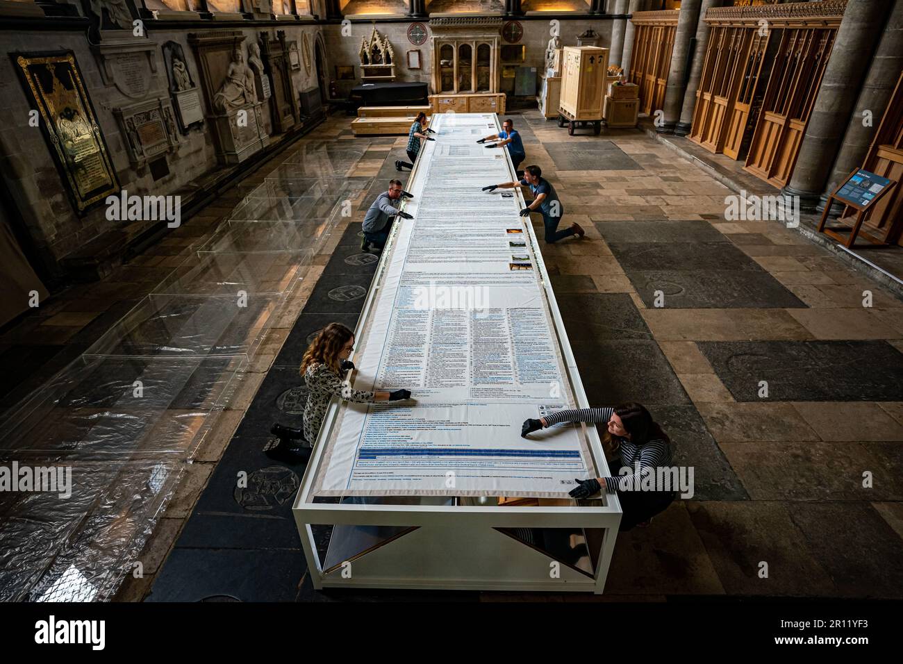 Salisbury cathedral staff make final checks to artist Cornelia Parker's ...