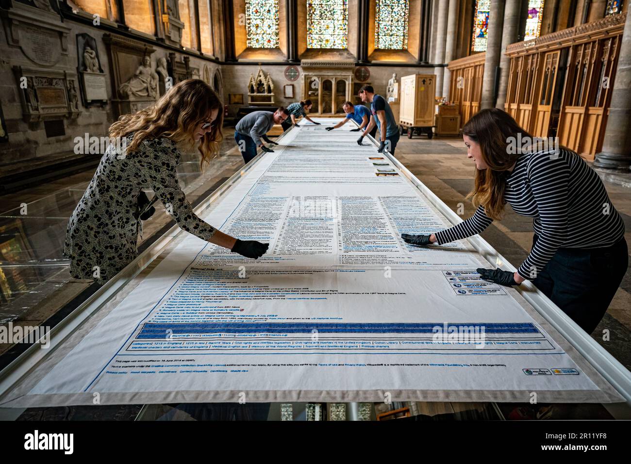 Salisbury cathedral staff make final checks to artist Cornelia Parker's ...