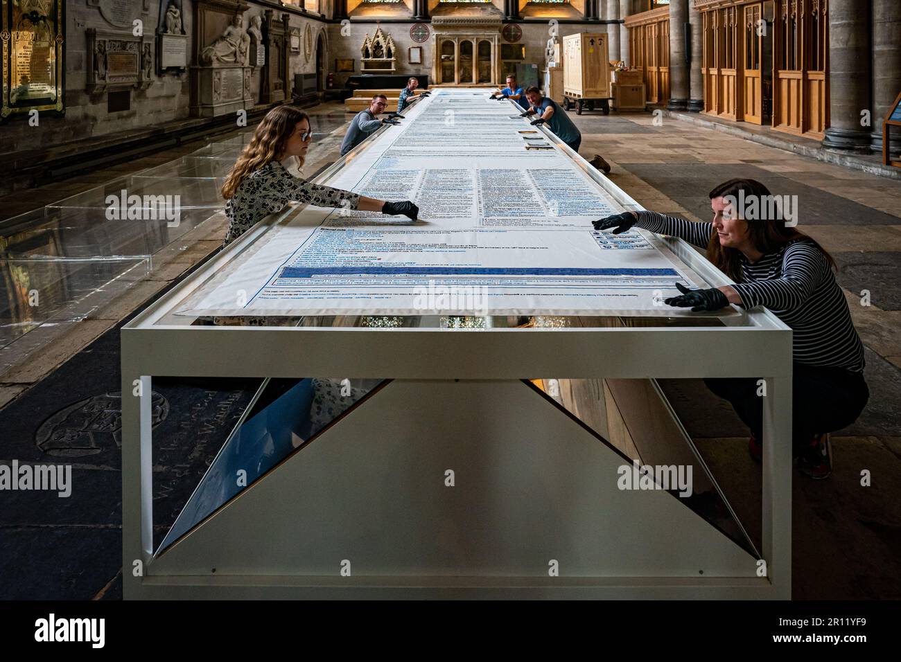 Salisbury cathedral staff make final checks to artist Cornelia Parker's ...