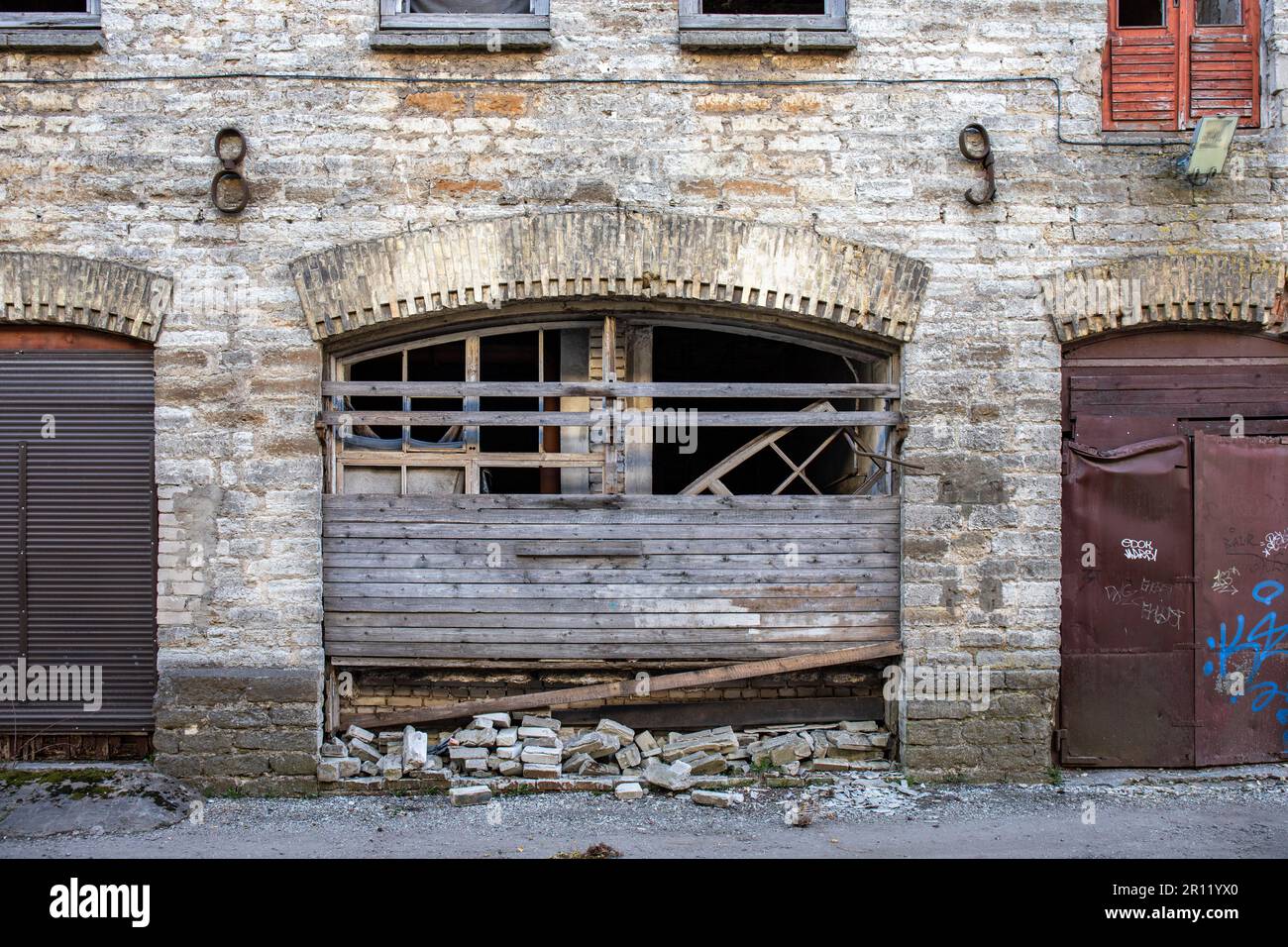 Old abandoned and dilapidated industrial building, build in 1889, in ...