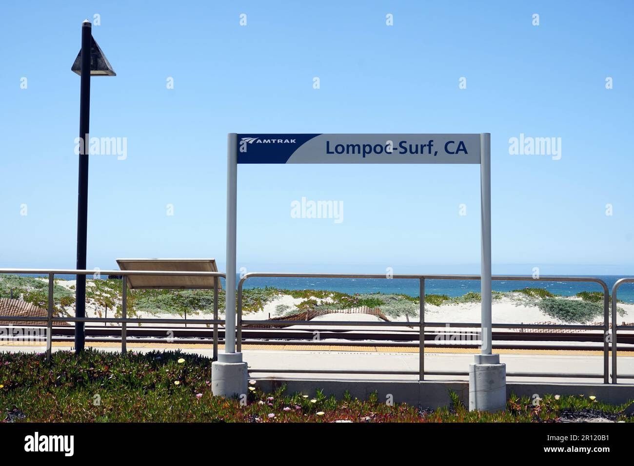 The Amtrak Surf Beach train station in Lompoc, Calif., Wednesday, May ...
