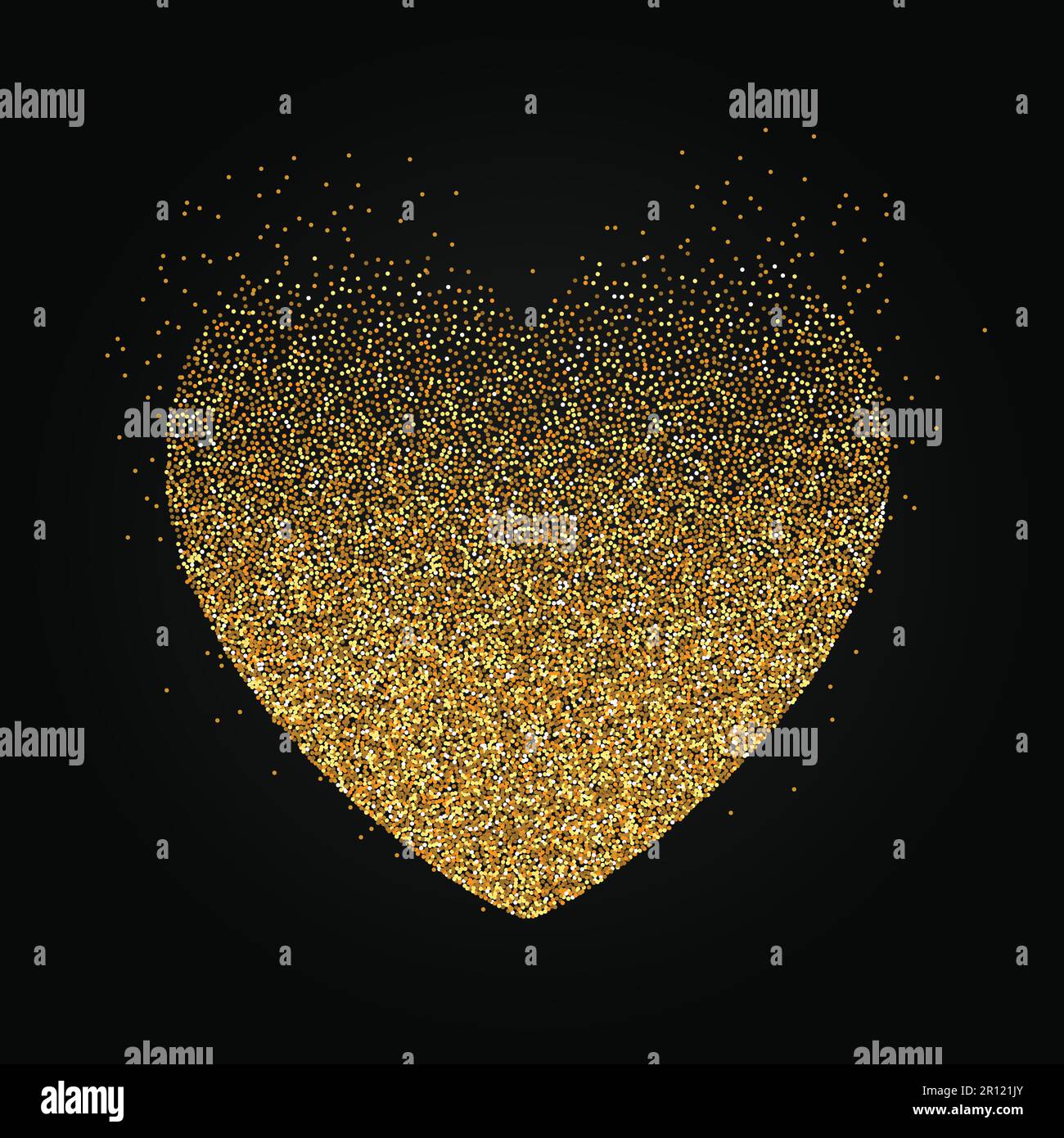 Valentine's Day background with glittery gold heart Stock Vector Image ...