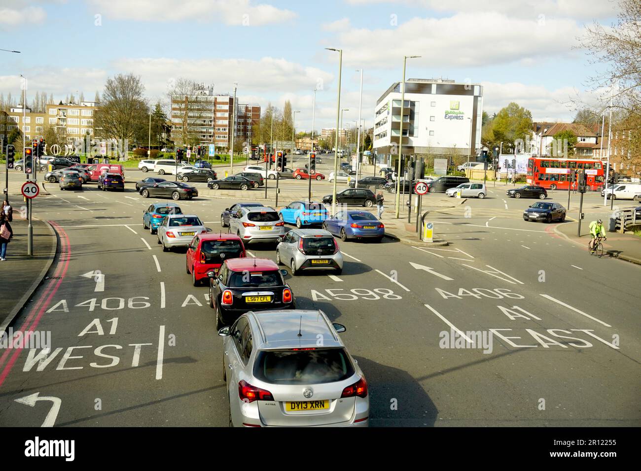 Busy road in London, United Kingdom Stock Photo - Alamy