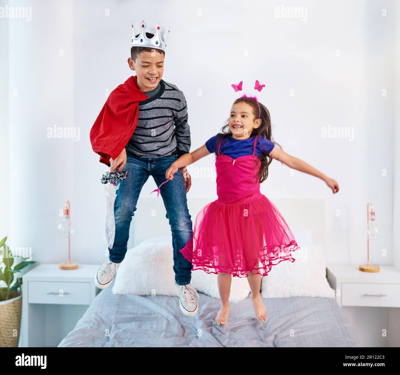 Every superhero learns how to fly eventually. two young children ...
