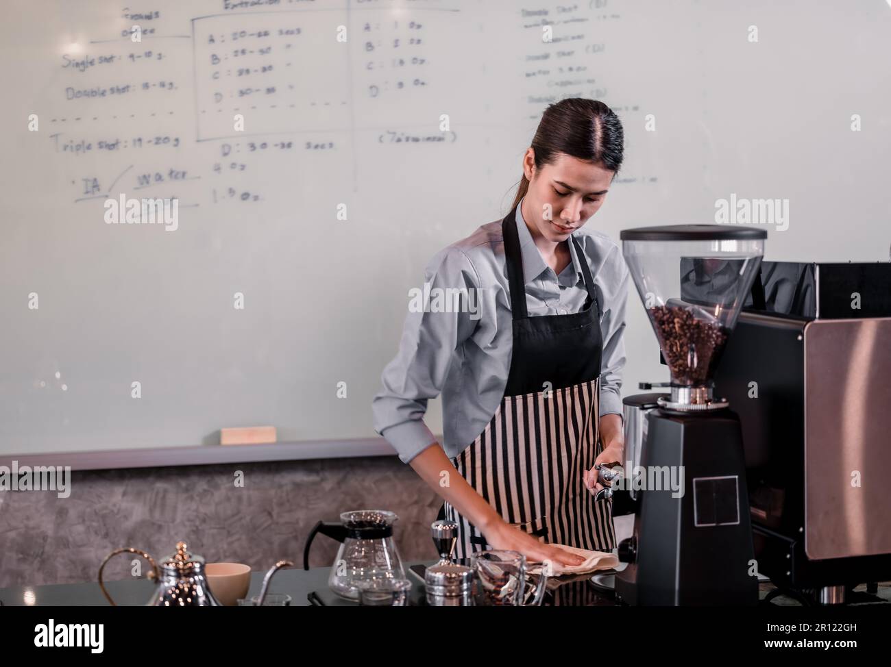 Young adult coffee makers work with skilled baristas to create menus ...