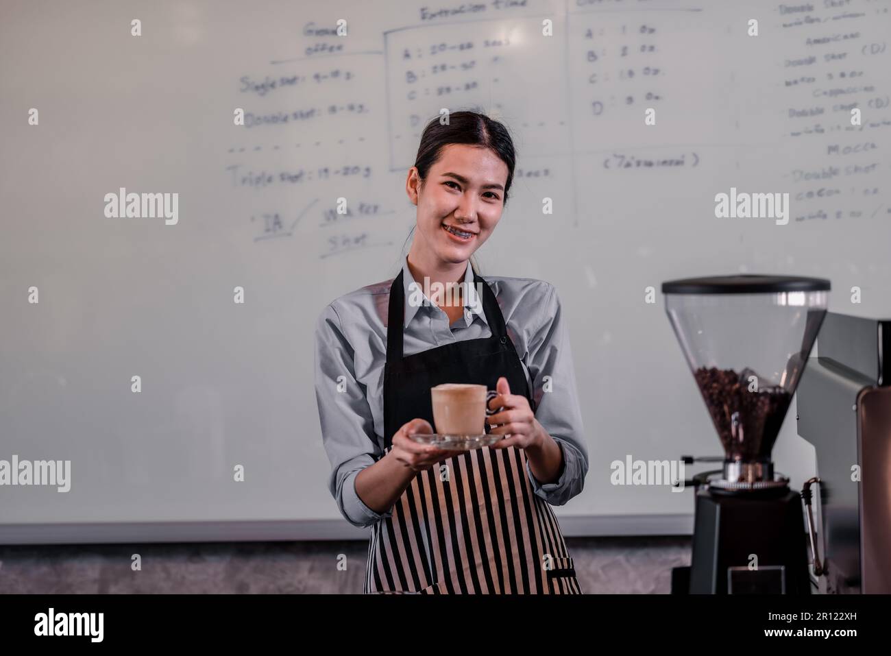 Young adult coffee makers work with skilled baristas to create menus ...