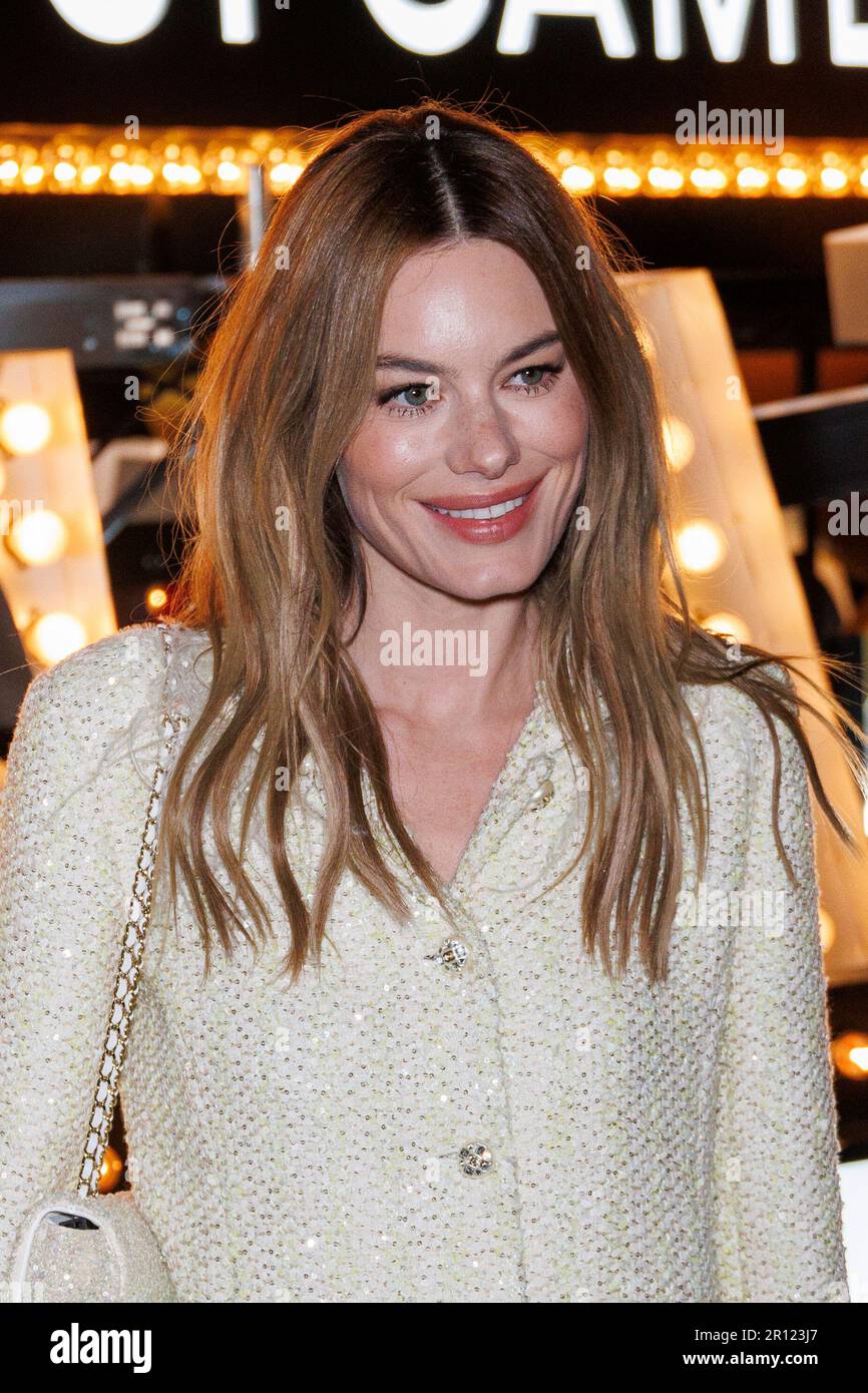Camille Rowe arrives at the Chanel Cruise 2022/2023 Fashion Show on ...
