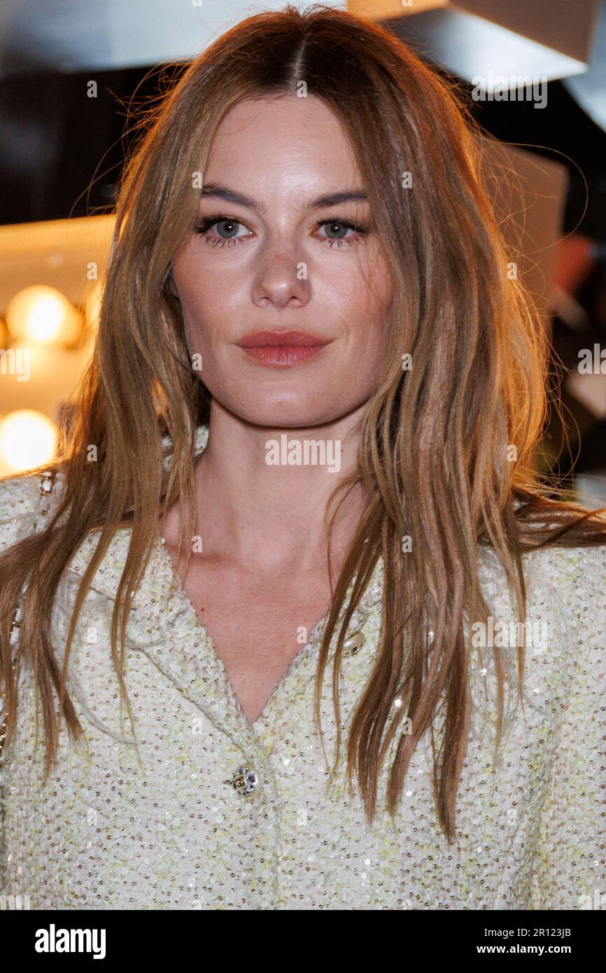 Camille Rowe arrives at the Chanel Cruise 2022/2023 Fashion Show on ...