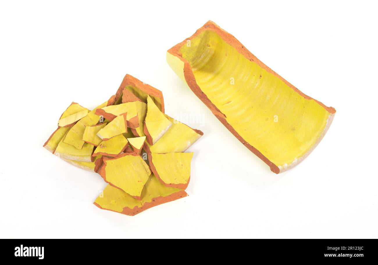 Broken green vase, isolated on white background Stock Photo - Alamy