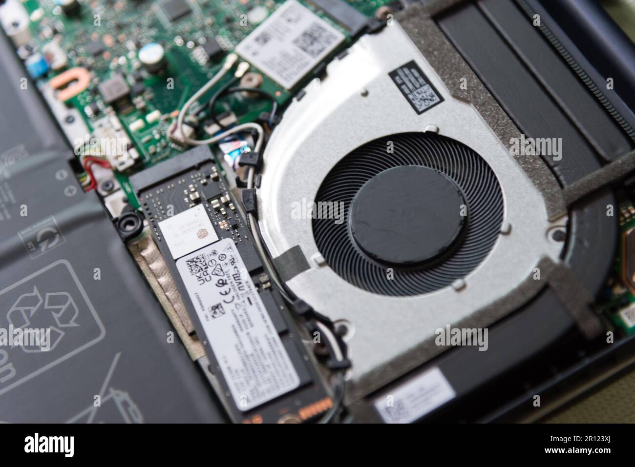 Bangkok,Thailand - May5 , 2023 : Closeup focus to Silicon M.2 NVMe SSD ...