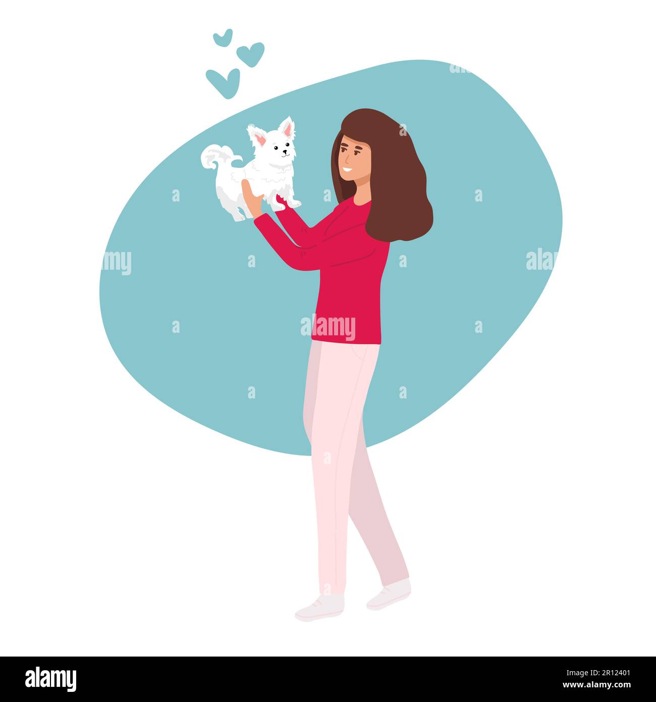 Boyfriend Holding his Dog and Girlfriend Holding her Cat. Married ...