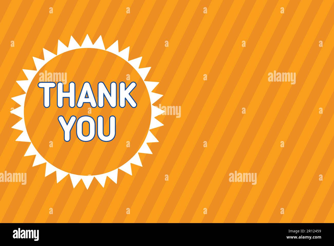 Thank You text on yellow and stripe background. Vector illustration ...