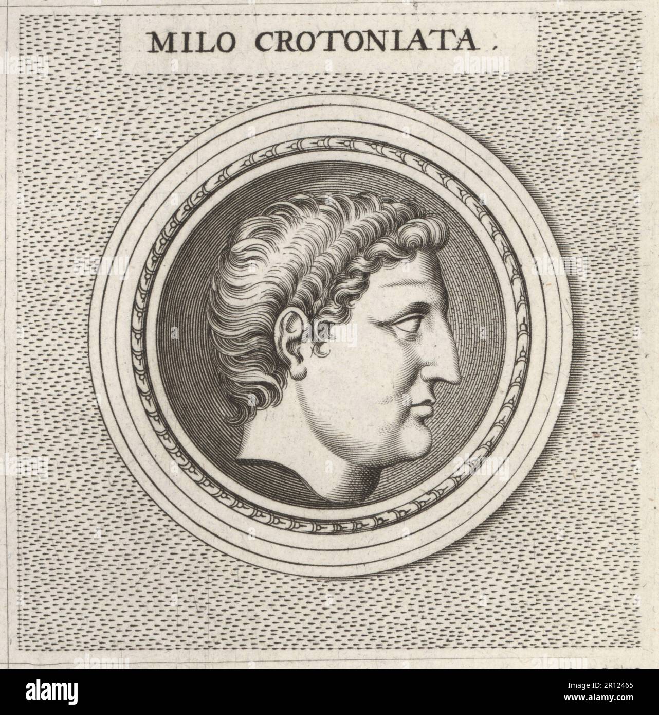 Milo of Croton, famous ancient Greek athlete, 6th century BC. Champion ...