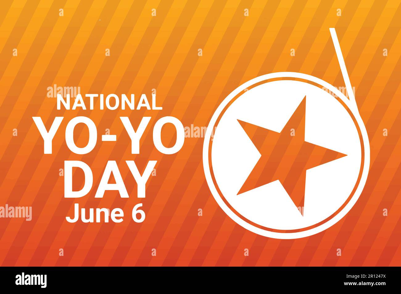 National Yo - Yo Day. June 6. Template for background, banner, card ...