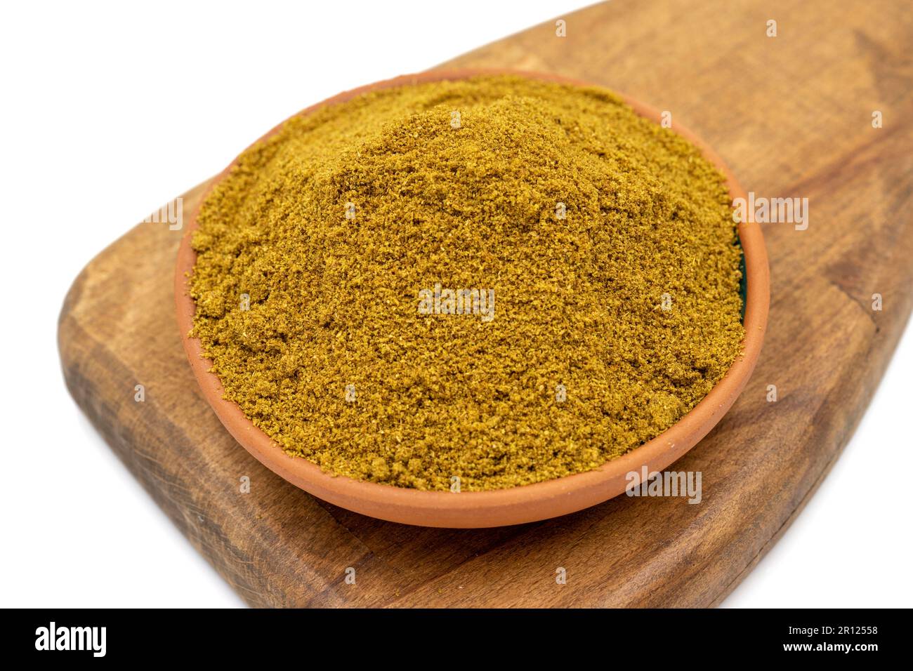 Cumin powder isolated on white background. Cumin powder on wood ...