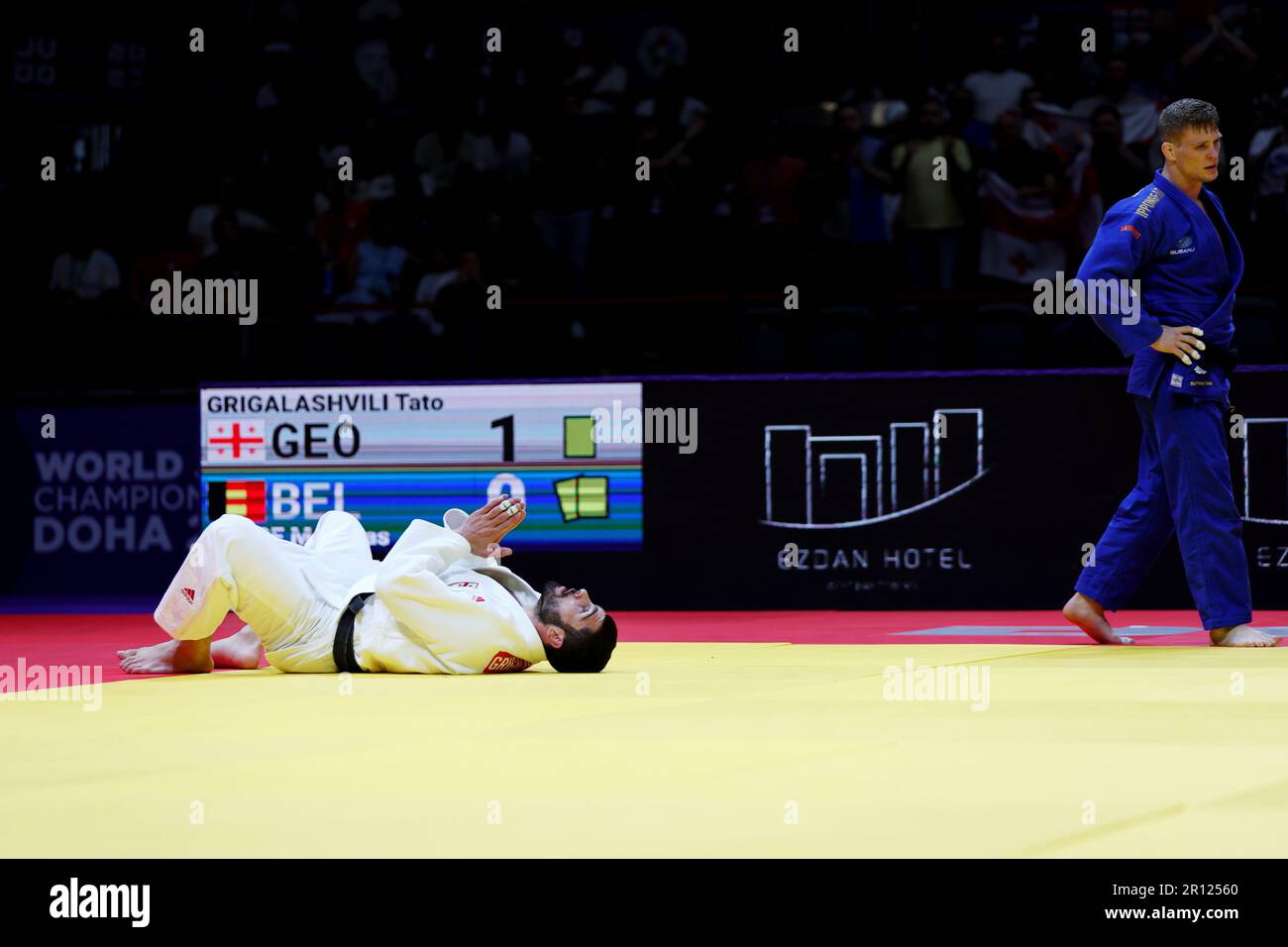 Doha, Qatar. 10/05/2023, Ali Bin Hamad Al Attiyah Arena, Doha, Qatar. 10th May, 2023. (L-R) Tato ...