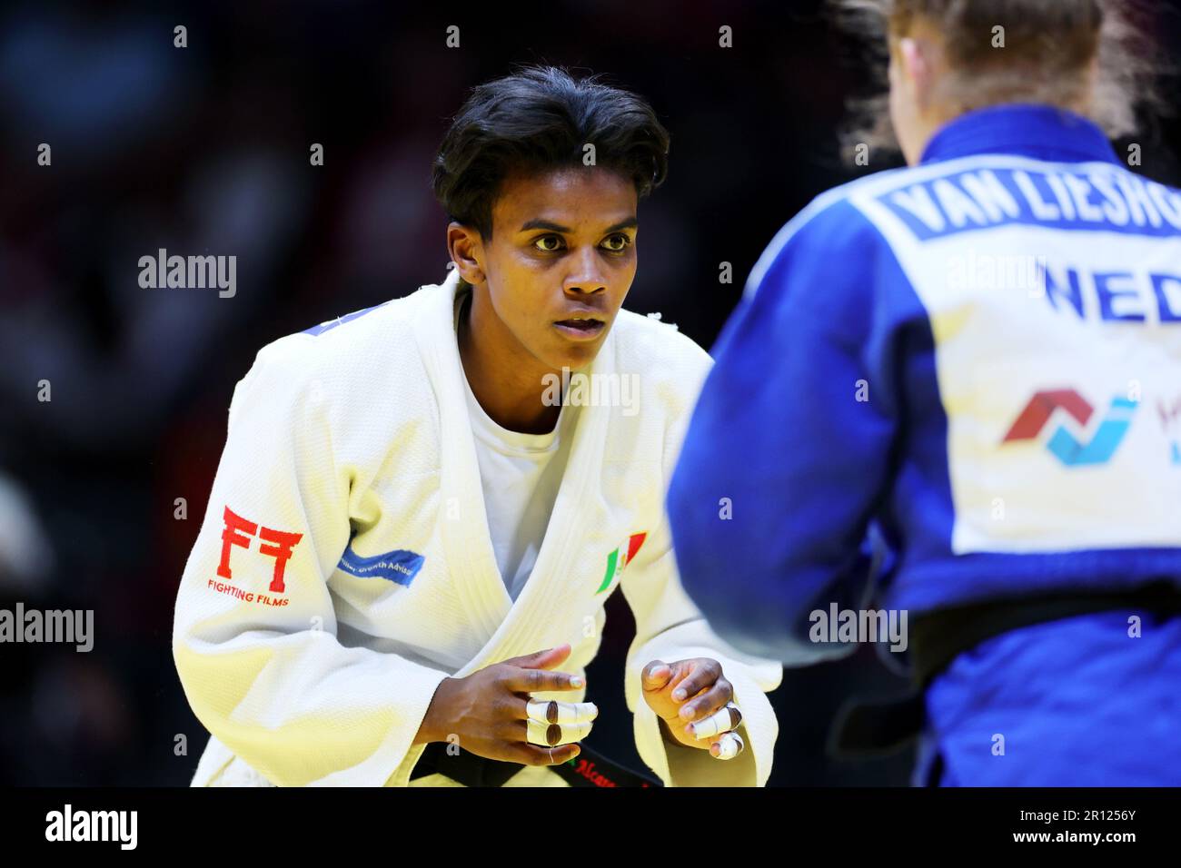 Doha, Qatar. 10/05/2023, (L-R) Prisca Awiti Alcaraz (MEX), Joanne Van ...