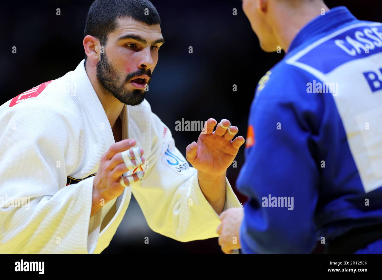 Doha, Qatar. 10/05/2023, (L-R) Tato Grigalashvili (GEO), Matthias Casse (BEL), MAY 10, 2023 ...