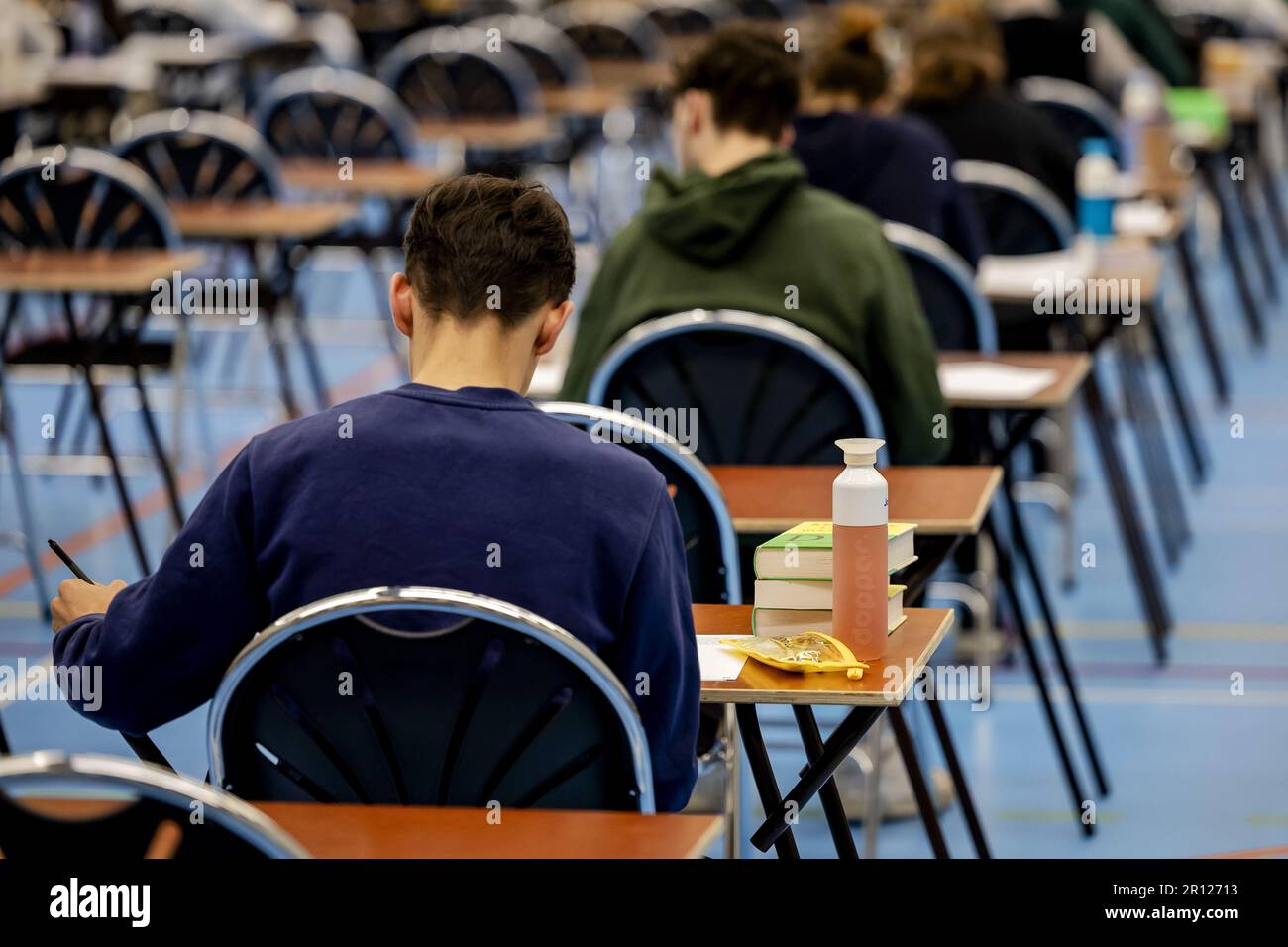 HOOFDDORP - Final exam students during their first exam at a secondary ...