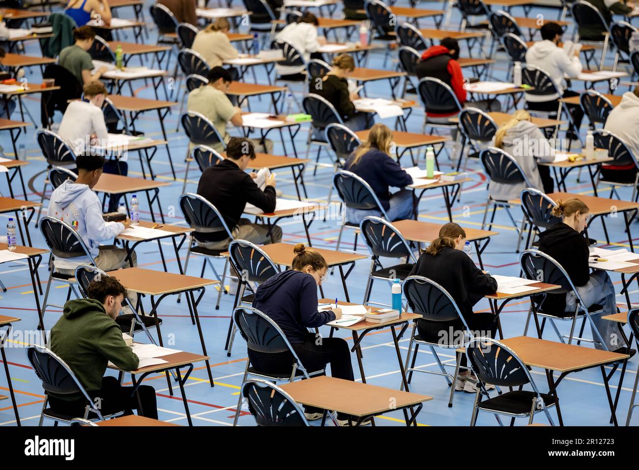 HOOFDDORP - Final exam students during their first exam at a secondary ...