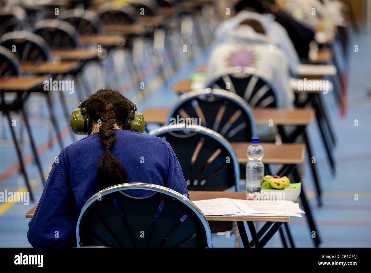 HOOFDDORP - Final exam students during their first exam at a secondary ...