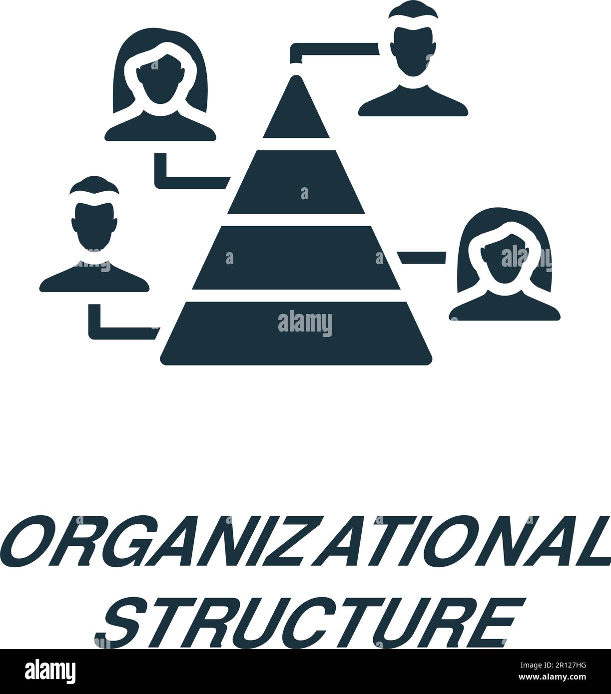 Organizational structure icon. Monochrome simple sign from business concept collection ...