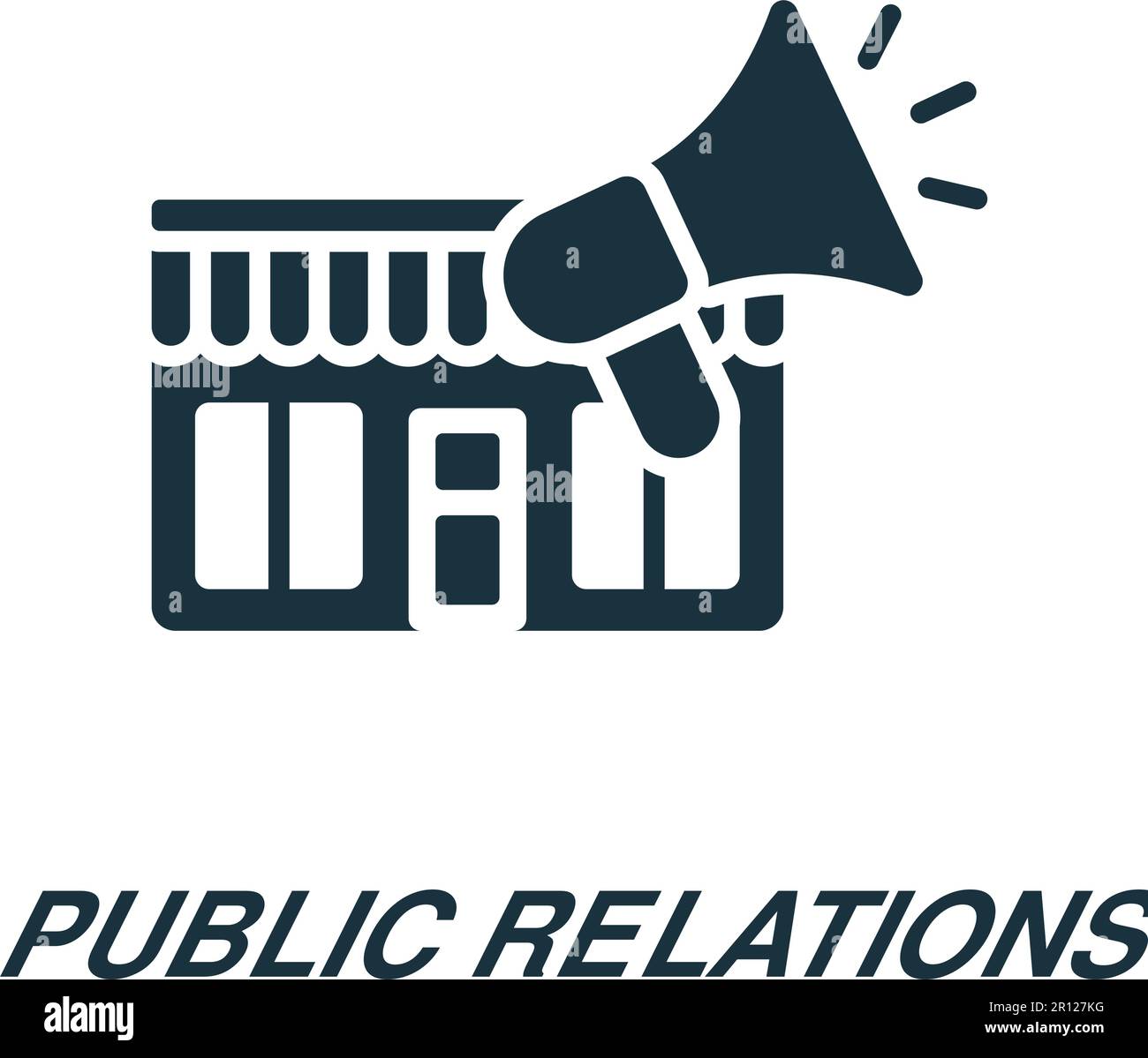 Public relations icon. Monochrome simple sign from business concept ...