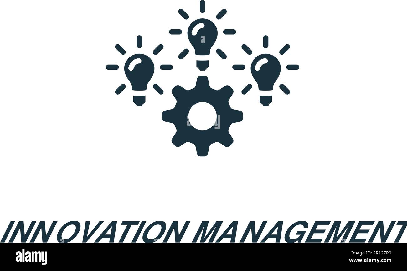 Innovation management icon. Monochrome simple sign from business ...