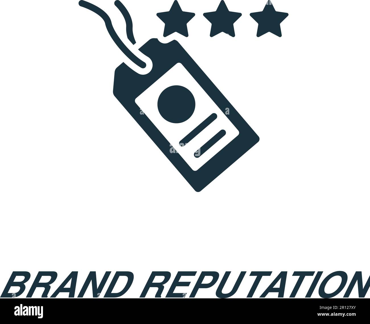 Brand reputation icon. Monochrome simple sign from business concept ...