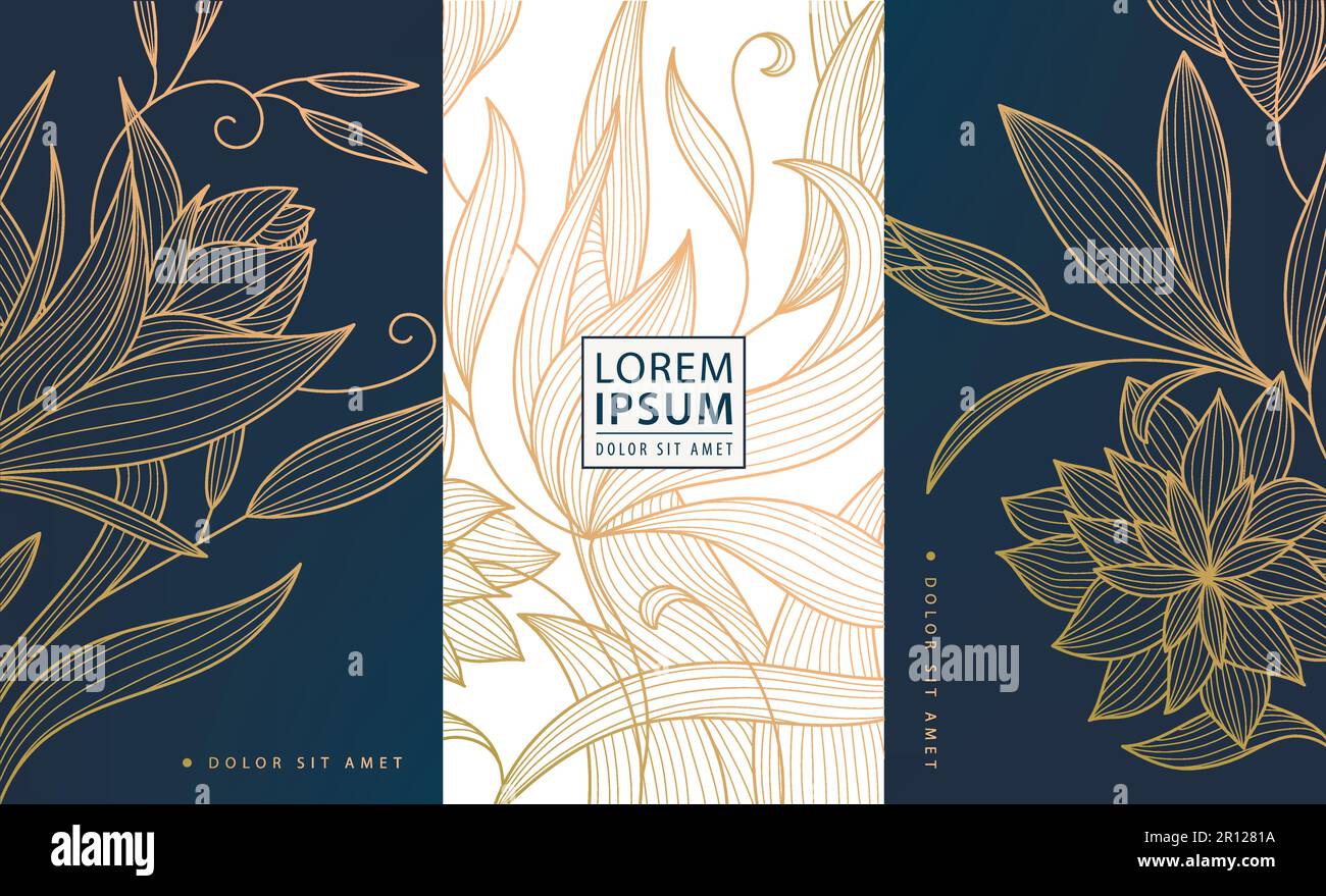 Set of vector art deco, design elements labels, frames, wedding ...