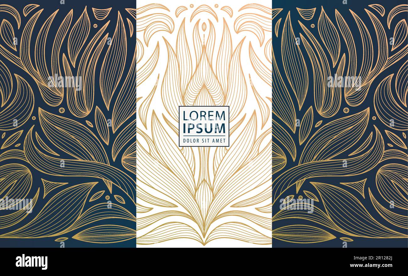 Set of vector art deco, design elements labels, frames, wedding ...