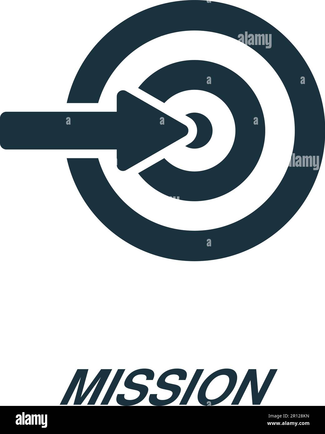 Mission icon. Monochrome simple sign from challenges collection. Mission icon for logo ...