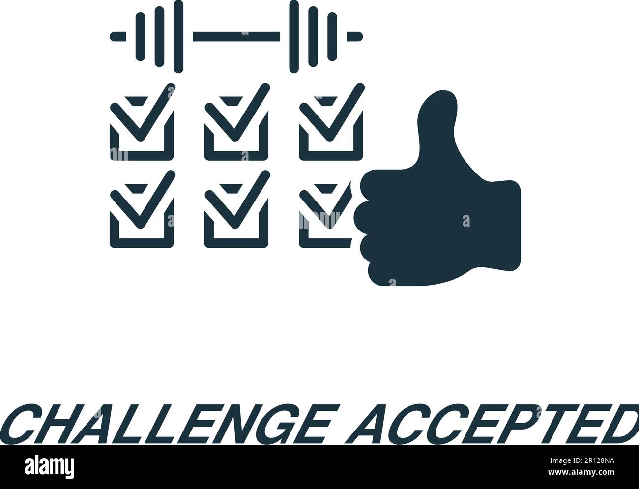 Challenge Accepted Icon Monochrome Simple Sign From Challenges Collection Challenge Accepted