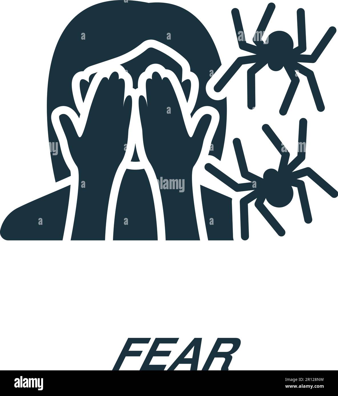 Fear icon. Monochrome simple sign from challenges collection. Fear icon ...