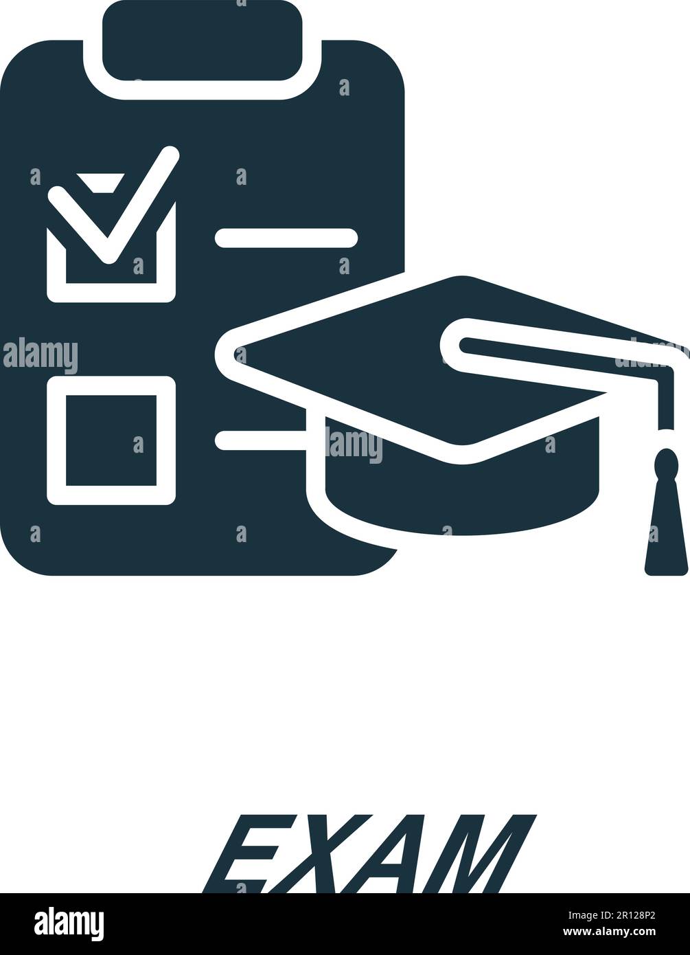 Exam icon. Monochrome simple sign from challenges collection. Exam icon ...