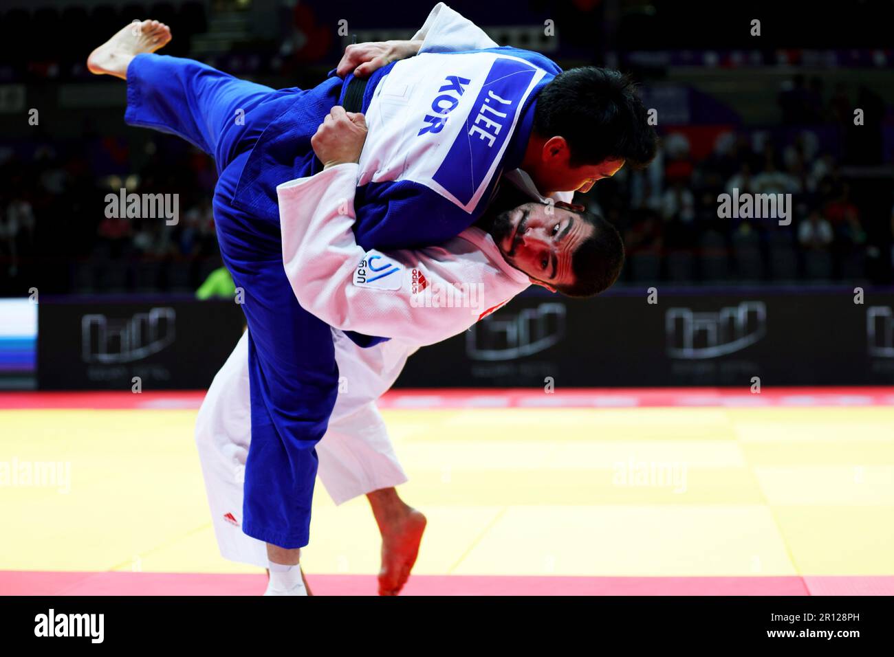 Doha, Qatar. 10/05/2023, (Top-Bottom) Joonhwan Lee (KOR), Tato Grigalashvili (GEO), MAY 10, 2023 ...