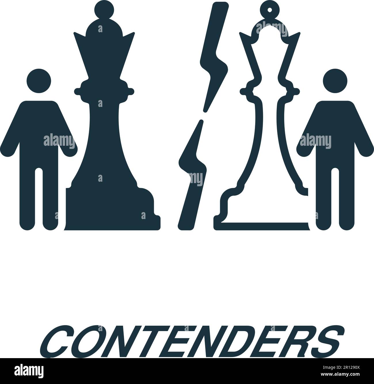Contenders icon. Monochrome simple sign from challenges collection ... Contenders icon. Monochrome simple sign from challenges collection ...