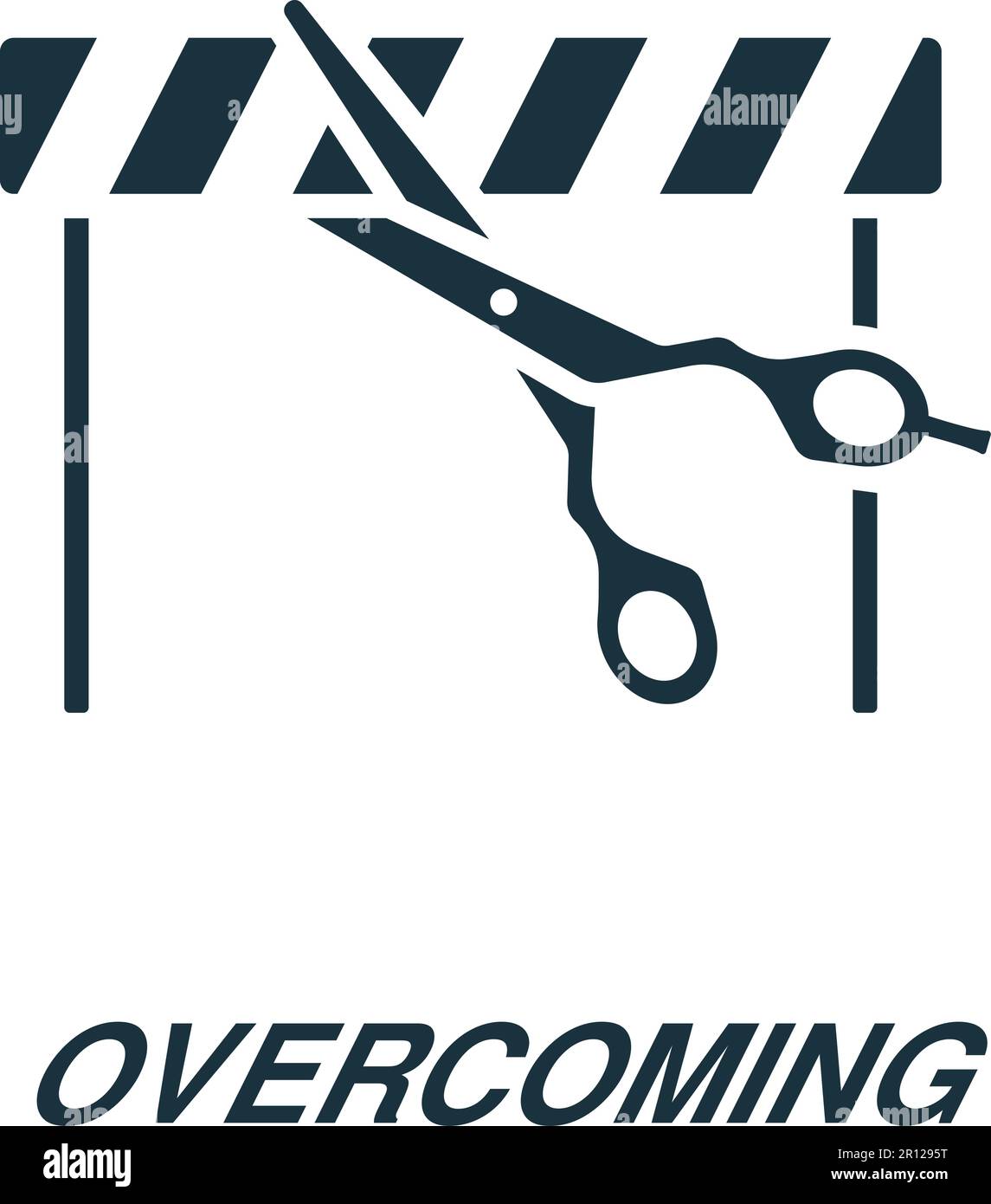 Overcoming icon. Monochrome simple sign from challenges collection ...