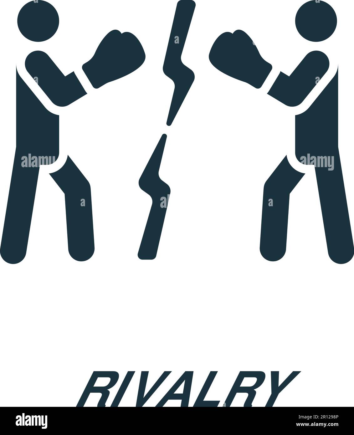 Rivalry icon. Monochrome simple sign from challenges collection ...