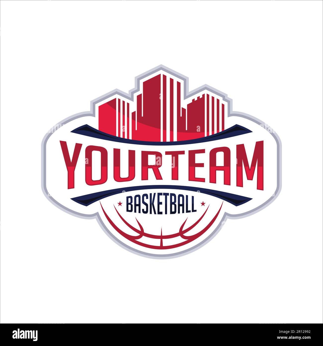 Basketball City Club emblem vector mascot logo design flat style ...