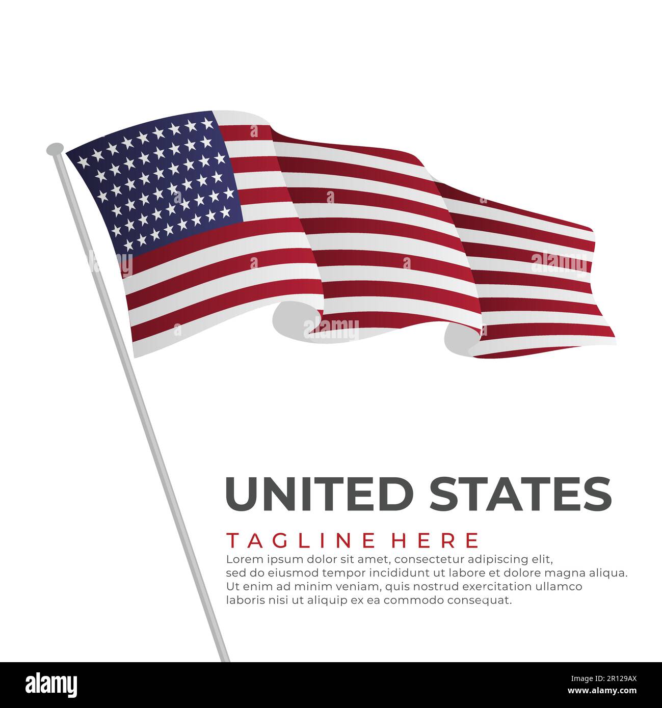 Template vector United States flag modern design. Vector illustration ...