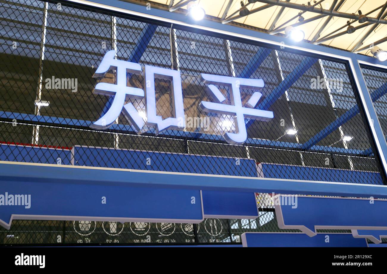 SHANGHAI, CHINA - APRIL 27, 2023 - The booth of Zhihu, a knowledge ...