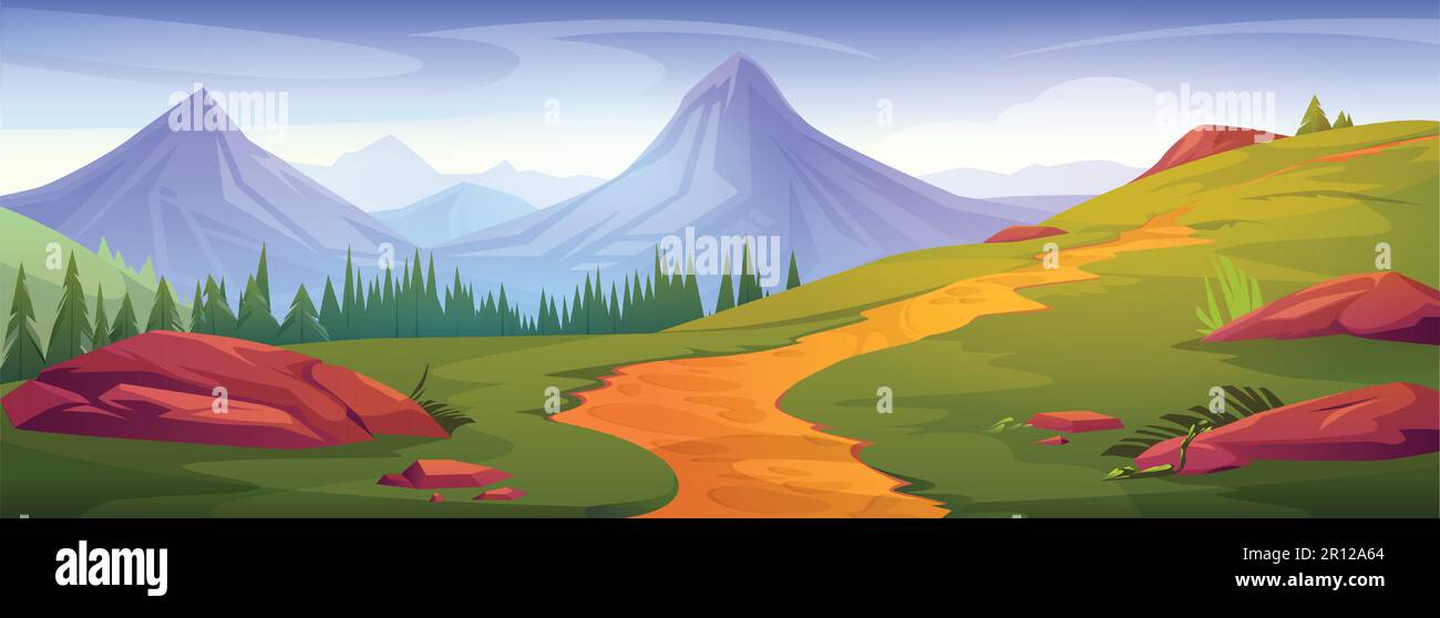 Foothpath and trees Stock Vector Images - Alamy